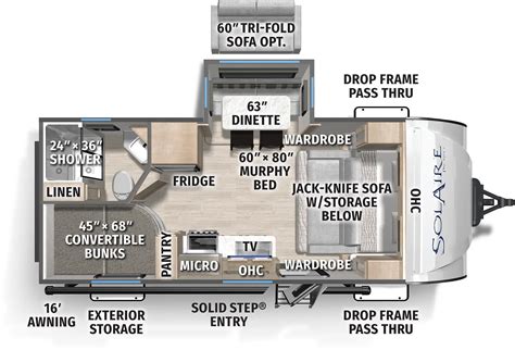2026 Solaire 2085bhs Dso Floorplan Forest River Rv