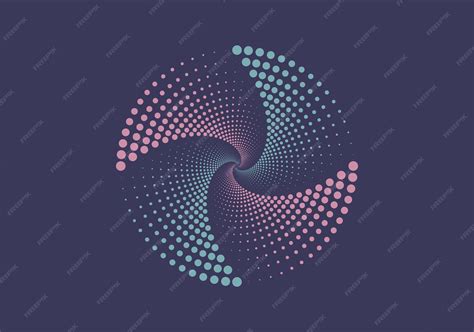 Premium Vector Dark Background With Blue And Red Dot Pattern Swirl