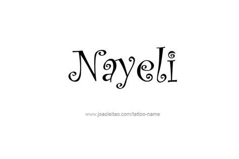 Nayeli Name Tattoo Designs