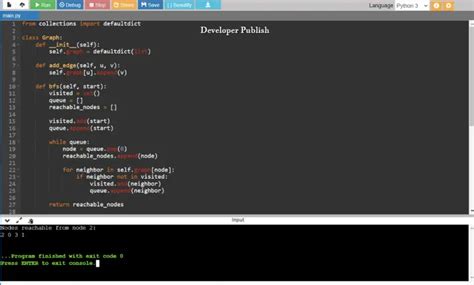Python Program To Find All Reachable Nodes In A Graph Using Bfs