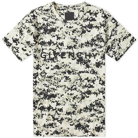 Givenchy Mens Digital Camo Logo T Shirt In Beige Black Givenchy
