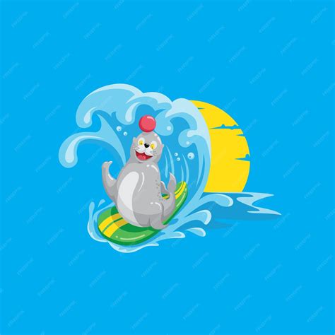 Premium Vector Sumer Seals Cute Cartoon Illustration Vector