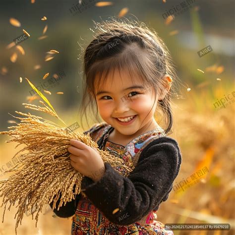 Ai创作图收获金色的喜悦 麦田嬉戏 乡村小姑娘 乡村小娃娃 农家小女孩 包谷粮食收获的季节 人像丰收 黍离麦秀 期盼丰收 丰收的季节喜悦 丰收庆丰年 金秋丰收粮食狂欢 抱稻穗的女孩 农田丰收的