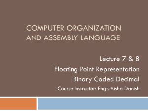 Floating Point Representation In Binary