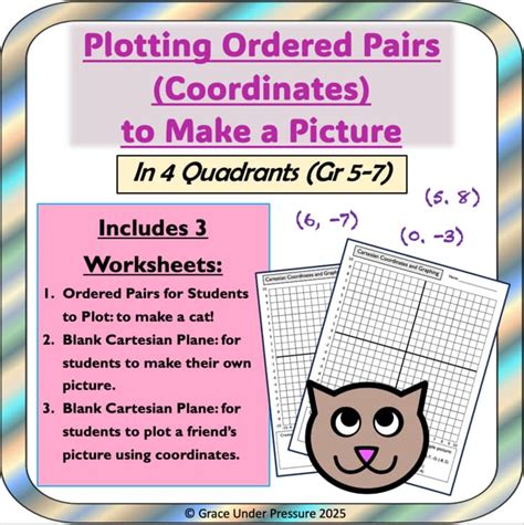Plotting Points Coordinate Graphing Picture Project Integers 5th 6th 7th