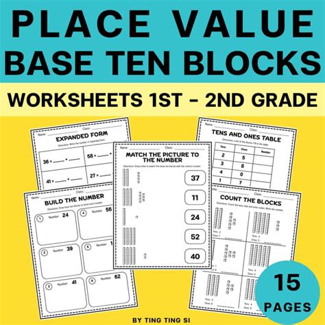 Place Value With Base Ten Blocks Worksheets By Tingting Si Tpt