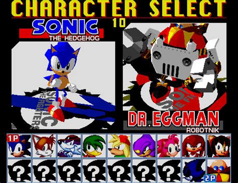 Sonic The Fighters Character Select By Mysticnoodle694 On Deviantart