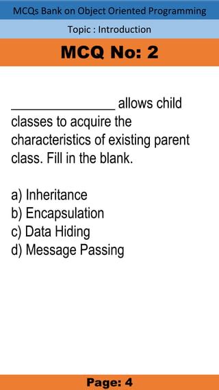 Multiple Choice Questions On Java Object Oriented Programming Bank 1