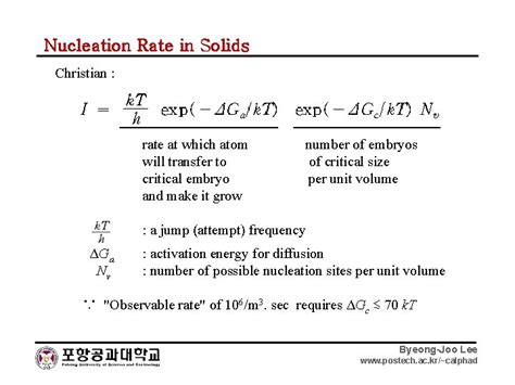 Microstructure Evolution Nucleation Kinetics Byeongjoo Lee Postech Mse