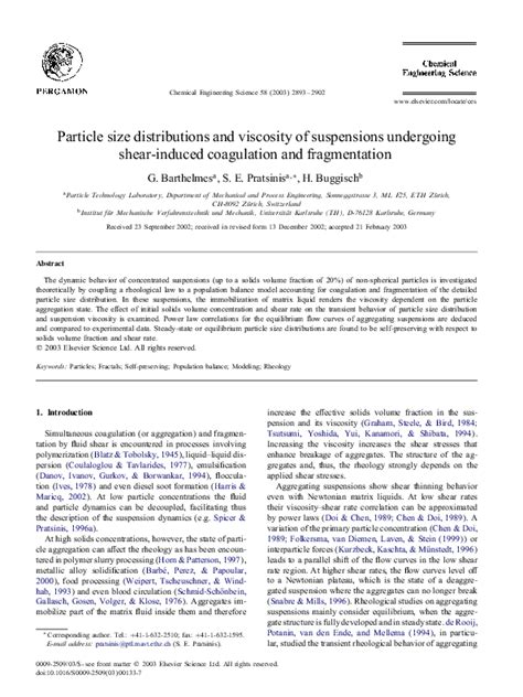 Pdf Particle Size Distributions And Viscosity Of Suspensions