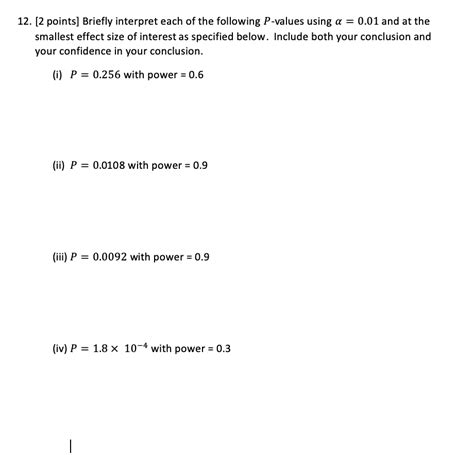 Solved Points Briefly Interpret Each Of The Chegg Com