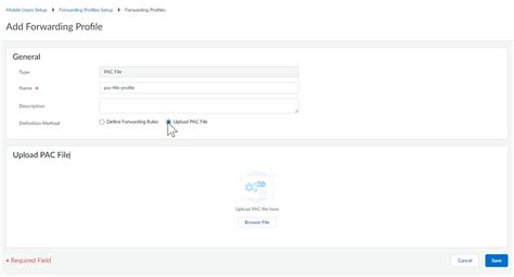 Explicit Proxy Forwarding Profiles