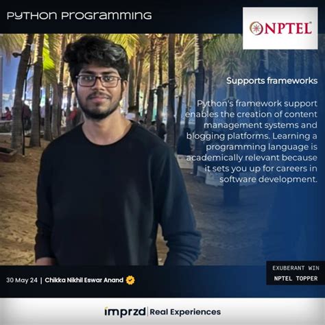 Nikhil Anand On Linkedin Nptel