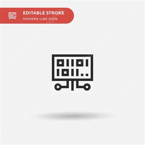 Minimalist Vector Icon Of Binary Code Template For Symbolic