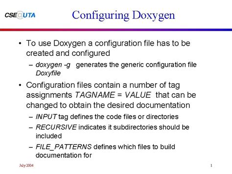 Doxygen A Code Documentation System Doxygen Generates Documentation