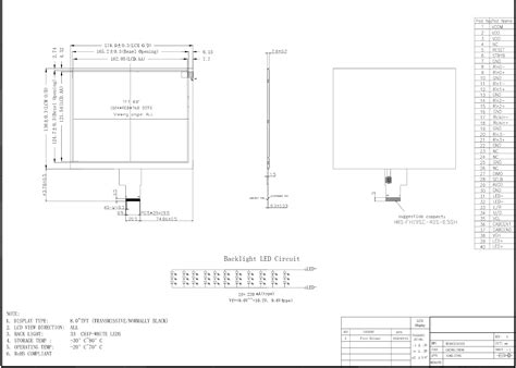 80 Inch 1024x768 Ips Tft Lcd Display
