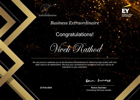 Vivek Rathod On Linkedin Delighted To Announce That I Have Been Honoured With Business