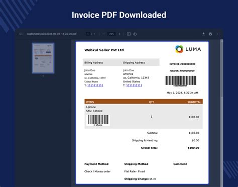 Magento 2 Multi Vendor Invoice Pdf Editor Marketplace Customizable Template Webkul
