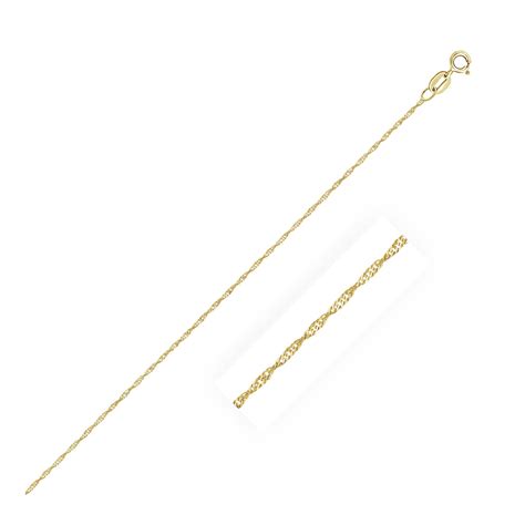 10k Yellow Gold Singapore Chain 08mm Ellie Belle