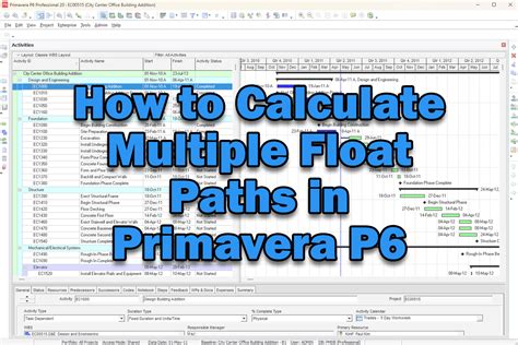How To Calculate Multiple Float Paths In Primavera P Taradigm