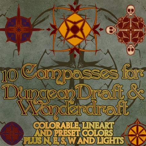 10 Colorable Compasses For Wonderdraft And Dungeondraft Cartographyassets