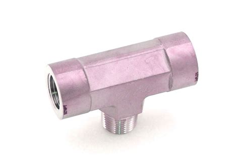 NPT Female X Female X Male Equal Tee 316 Stainless Steel Instrumentation Fittings NERO