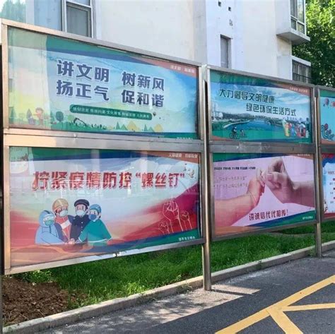 【在知爱建 全国文明城市创建】黄山街道：营造浓厚氛围巩固提升文明城市创建成果市民宣传栏小区