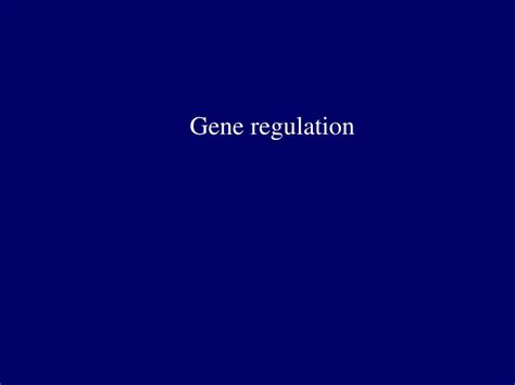PPT Gene Regulation PowerPoint Presentation Free Download ID 1143077
