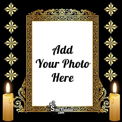 Golden Condolence Photo Frame Photoframe