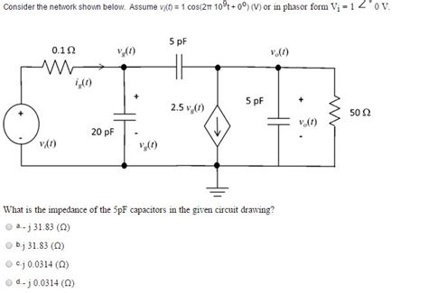 Solved Consider The Network Shown Below Assume Vjf 1