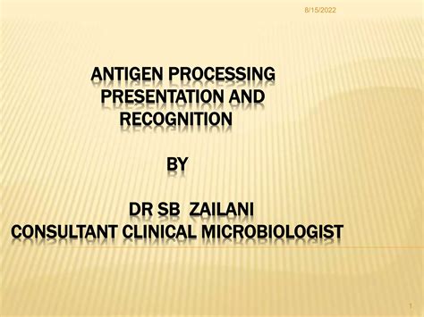 Antigen Processing Presentation And Recognition Copy Autosaved Pptx