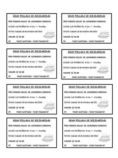 Ticket Pollada