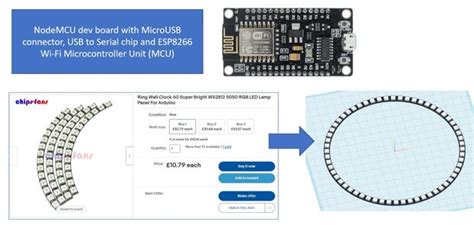 Simple 60 Led Ring Clock Tinkercad Design 3d Printed Wifi Ntp