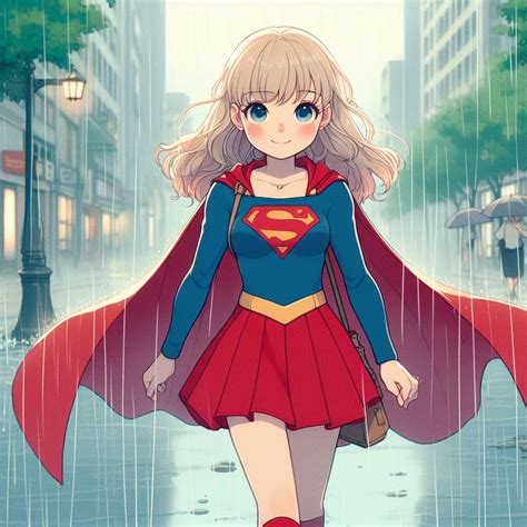 Supergirl Walking In The Rain 1 By Elodtrebor On Deviantart