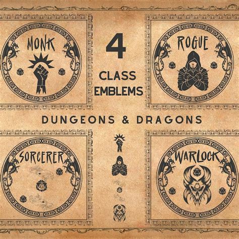 Monk Class Emblems Etsy