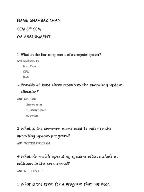 Os Assignment Shahbaz Khan Pdf Operating System Graphical User Interfaces