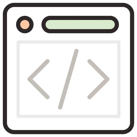 Filled Color Outline Icon For Html Programming 22952406 Vector Art At