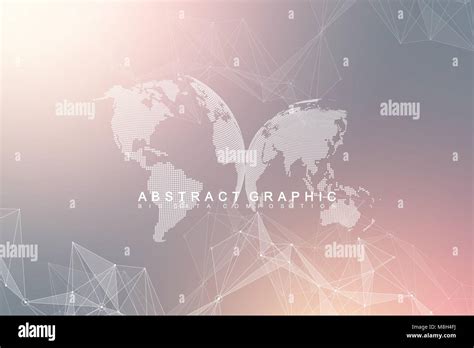 Global Network Connection Network And Big Data Visualization Background Futuristic Global