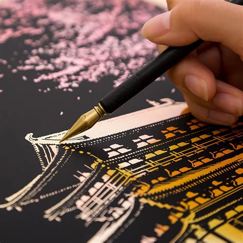 Hue Board Scratch Art Hueboard Scratch Art Scratch Colorful City Series