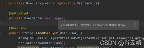 Springboot项目mapper无法自动装配，未找到 ‘usermapper‘ 类型的 Bean解决办法（含报错原因）无法自动装配。找不到 Usermapper 类型的 Bean