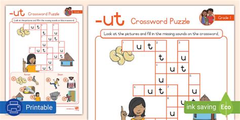 Grade 1 Crossword Puzzle Ut Teacher Made Twinkl