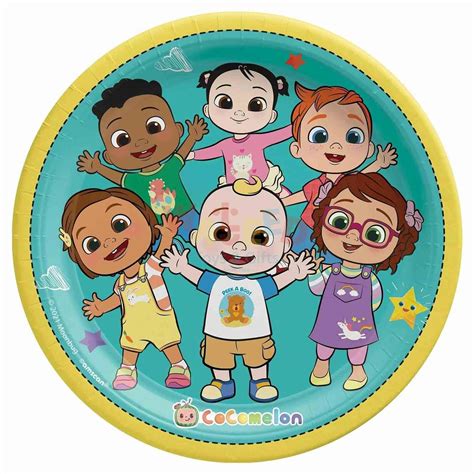 Cocomelon Round Plates 9 Waleedtoys