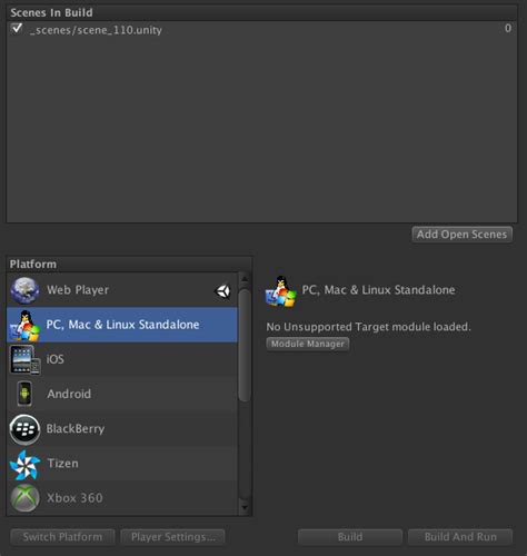 No Unsupported Target Module Loaded Questions And Answers Unity