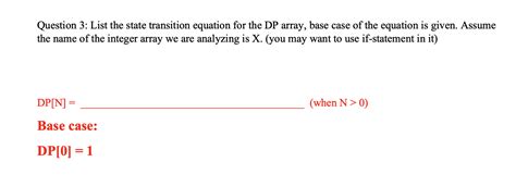 Solved Use Dynamic Programming Concepts To Answer The Chegg