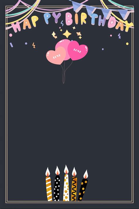 Simple And Festive Happy Birthday Balloon Background