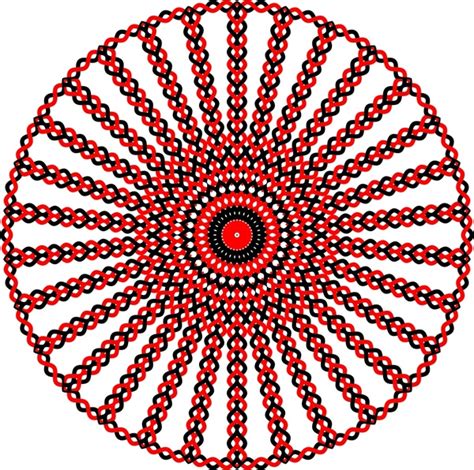 Colored Circle Illustration With Interlocking Chain Design Vectors