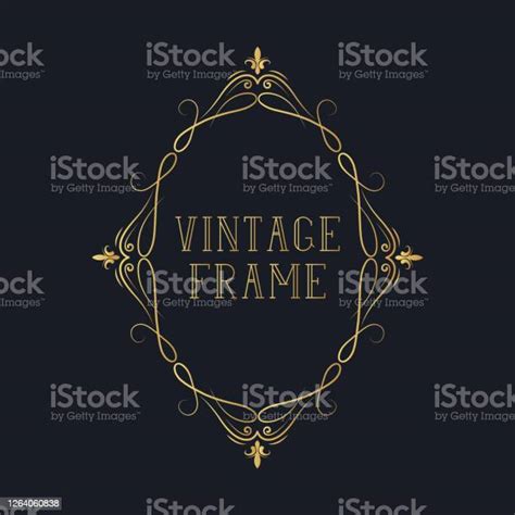 소용돌이와 두루마리가 있는 황금 빈티지 핸드 그린 타원형 로얄 프레임 비네트 화려한 클래식 골드 웨딩 테두리 벡터 격리 된 서예