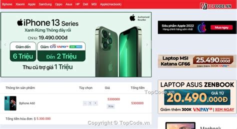 Full Code Báo Cáo Website Bán Điện Thoại Laptop Bằng Php Xampp Full