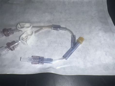 Icu Medical 8” Bifuse Ext Set W2 Check Valves Inj Site Clamps