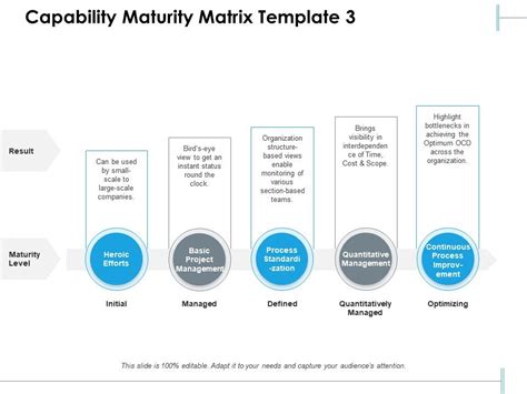 Capability Maturity Matrix Basic Project Management PowerPoint Slide Presentation Sample